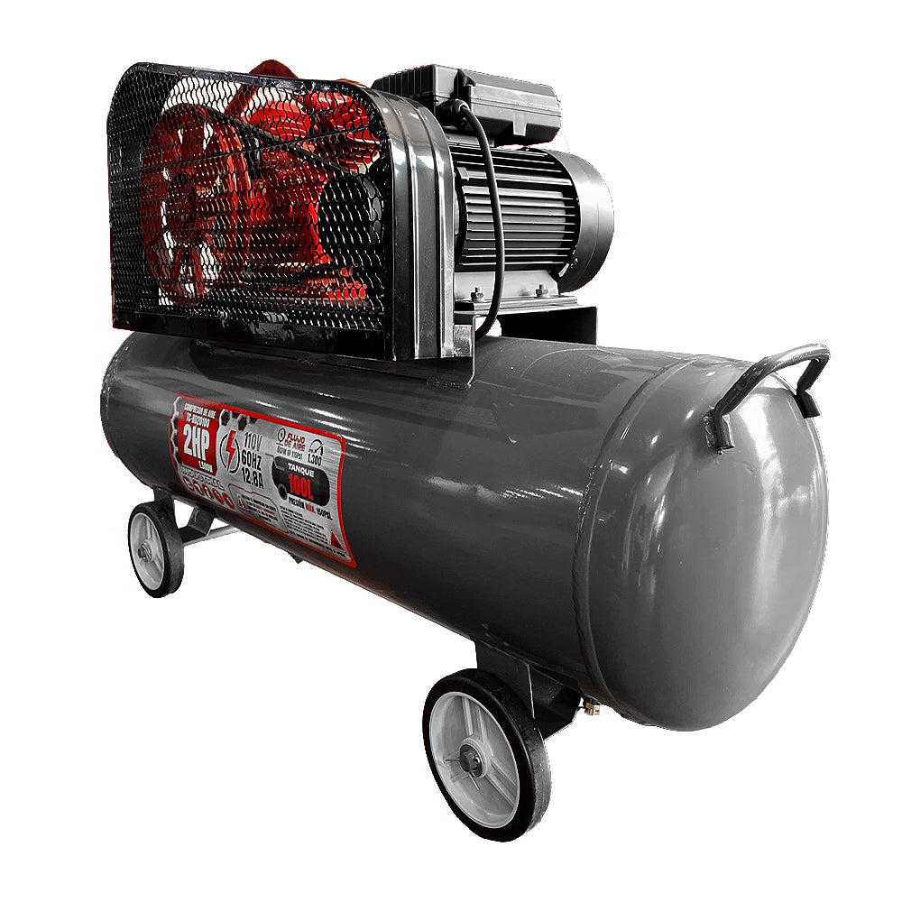 Compresor Profesional de Polea 100L 2 HP 110v – Ferretería Suprema del Valle